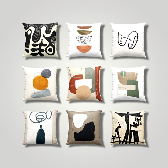 Minimalist Art Pillow Case Modern Abstract Cushion Cover - Etsy