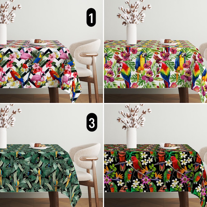 Parrot Tablecloth - Etsy