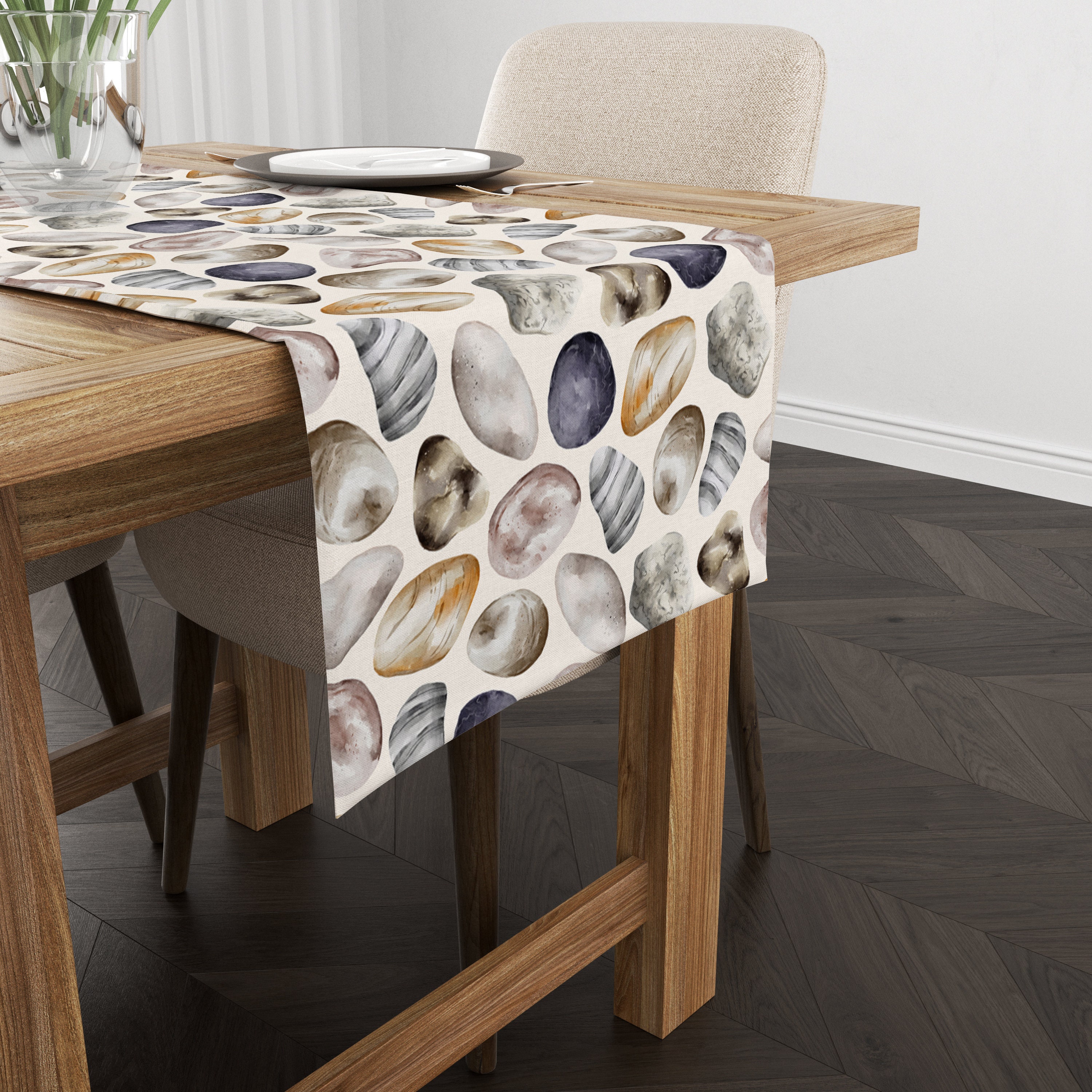 Coastal Table Runner Marine Kitchen Runner Nautical - Etsy