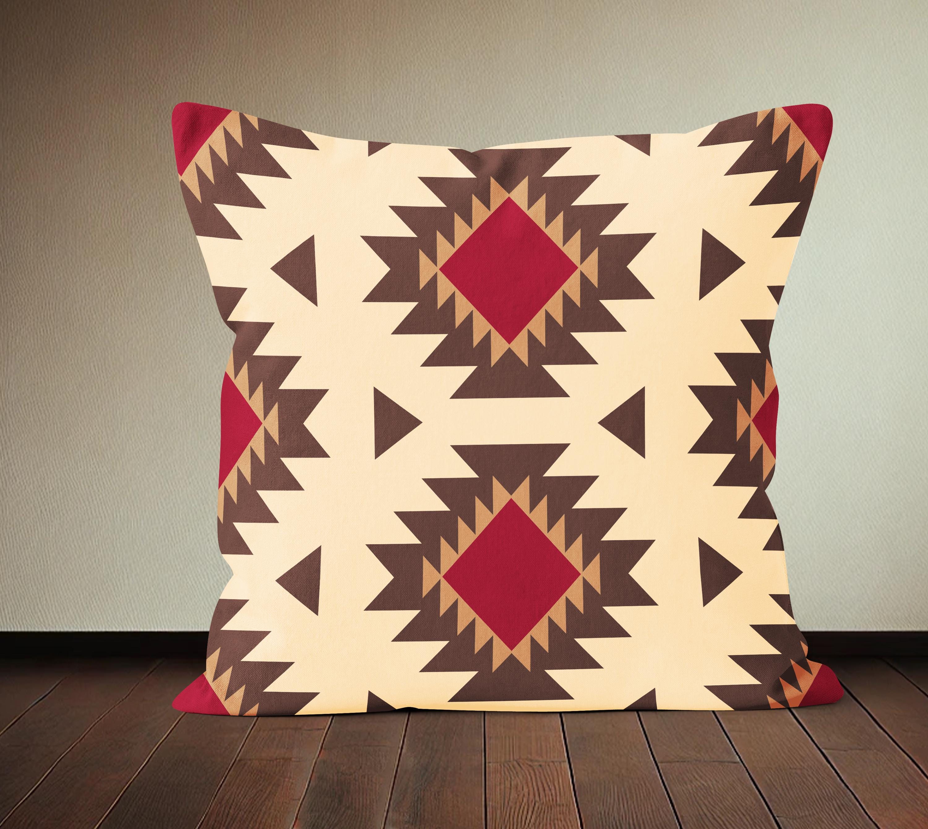 Aztec Design Any Size Pillow Cover, Tribal Boho Lumbar Pillow Case ...