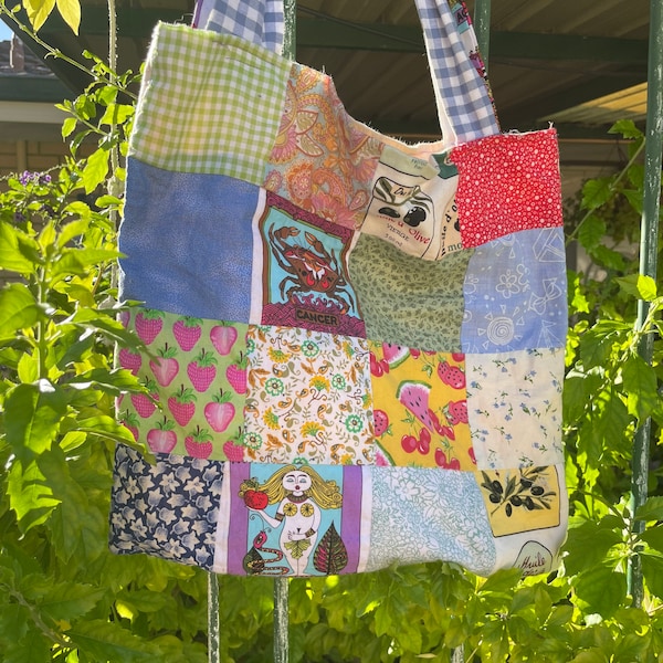 Patchwork Tote Bag - Etsy