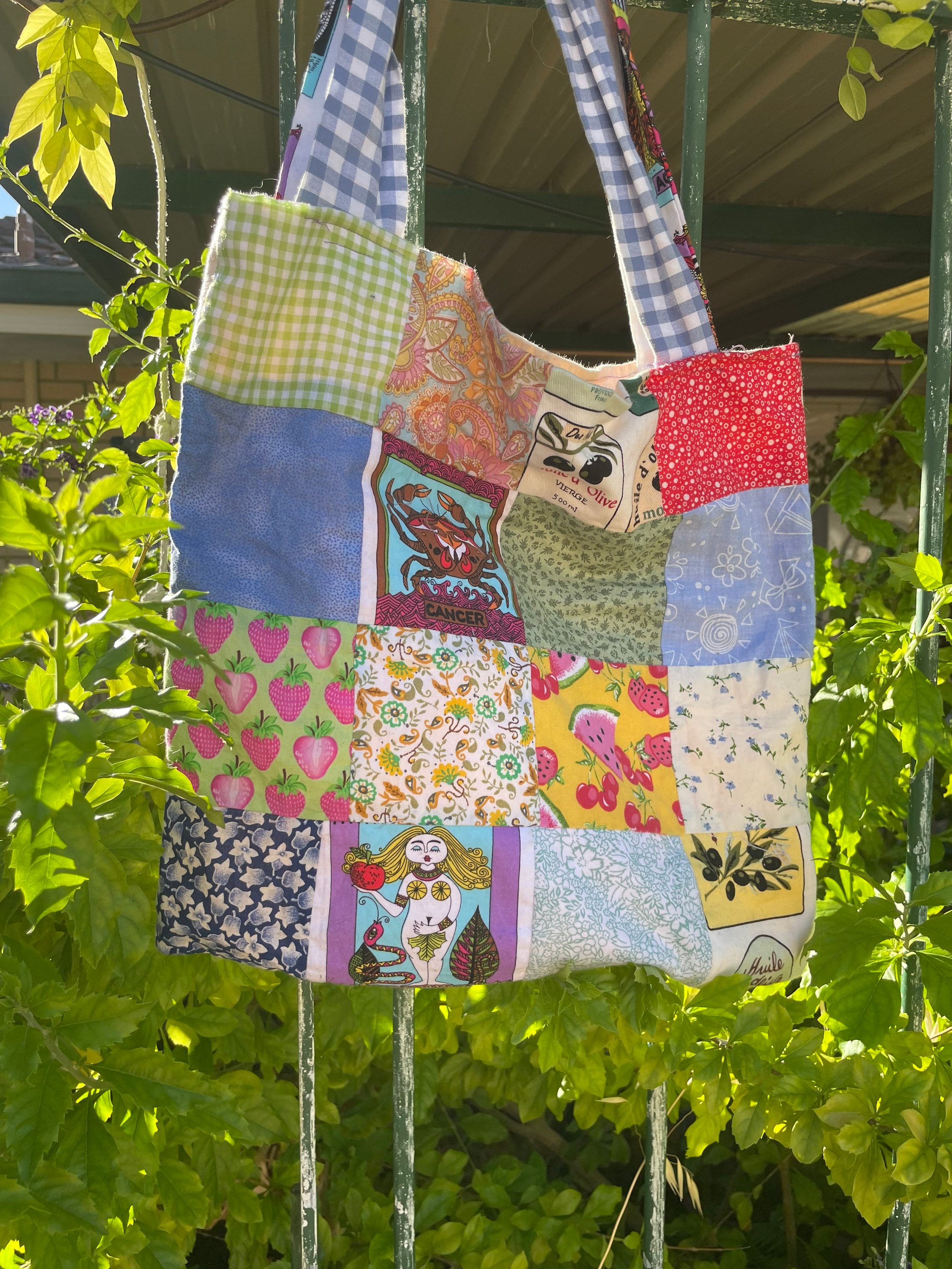 Patchwork Tote Bag - Etsy