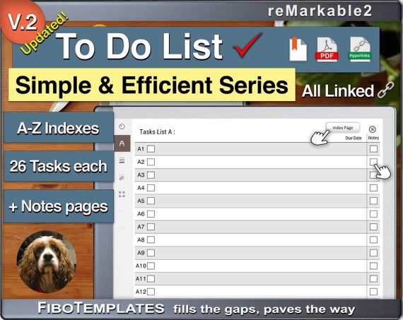 To-do List Version 2 for Remarkable From Simple & Efficient - Etsy
