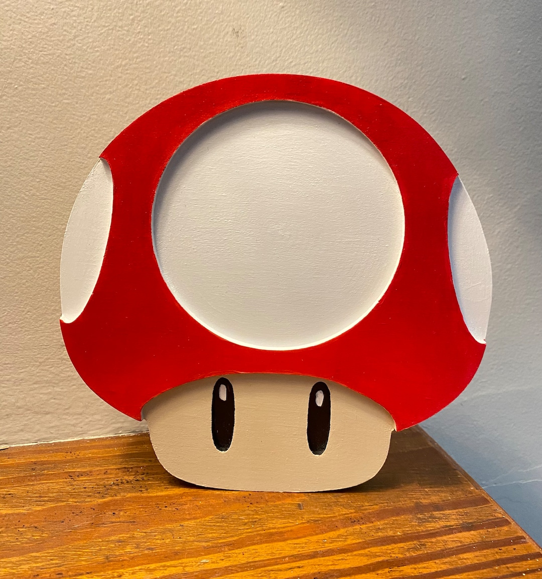 Super Mushroom Mario Bros Wall Decor Shelf Art Bank Super - Etsy