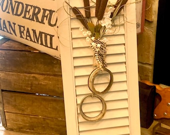 Rustic Farmhouse Window Shutter Wall or Door Decor - Etsy