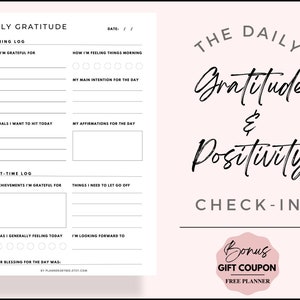Daily Gratitude Journal Daily Reflection Template Self Care - Etsy