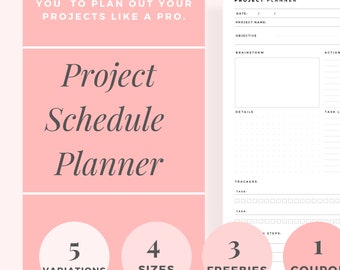 Project Planner Printable Productivity Planner Task Tracker, Project ...