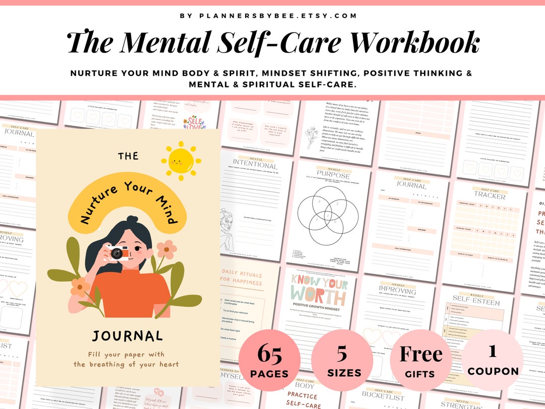 Mindfulness & Mental Health Self-care Planner Mindset Shift Positive ...