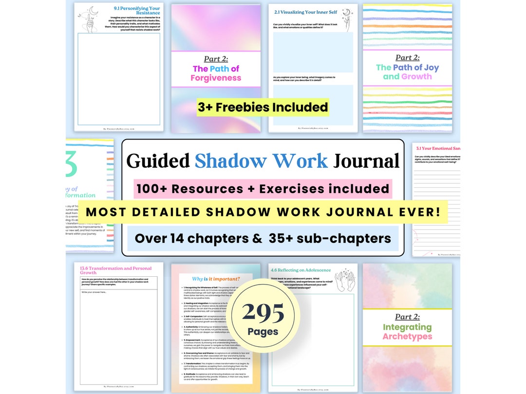 Shadow Work Journal Prompts, Emotional Healing, 295+ Shadow Work ...