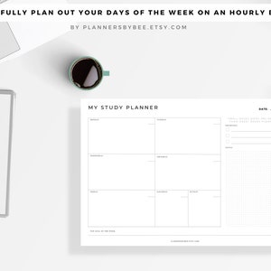 Weekly Student Planner Printable, Study Planner, Study Organizer ...