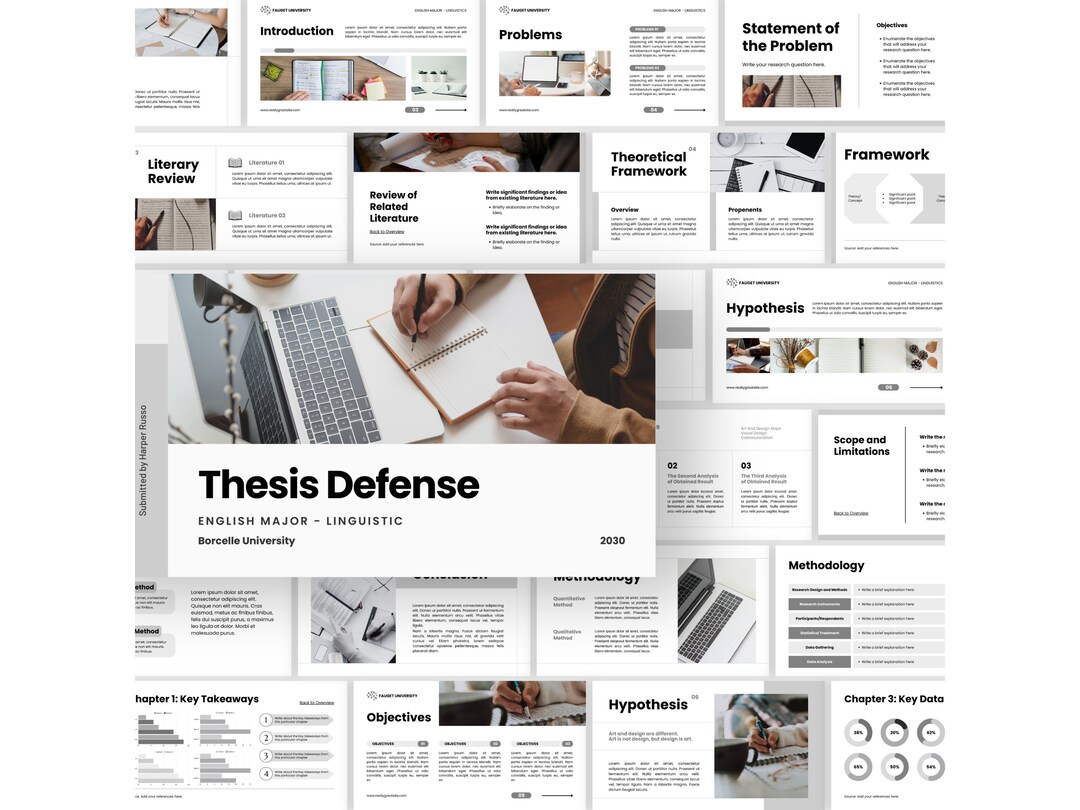 Thesis Defense Presentation Template, Phd Masters MA Masters Academic, Viva Powerpoint, Student ...