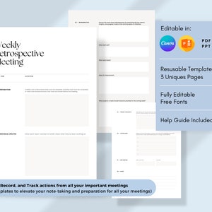 Meeting Note Templates, Meeting Minutes, Meeting Agenda, Meeting Notes ...