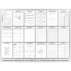 Brain Dump Journal Printable, Mental Health Check-in, Priority Matrix ...