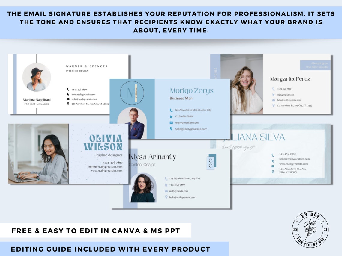 Professional Gmail Email Signature Template Modern Email - Etsy