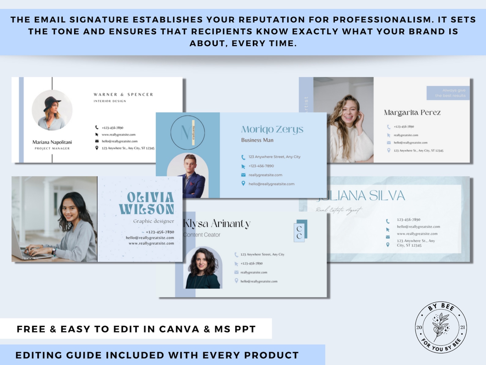 Professional Gmail Email Signature Template Modern Email - Etsy