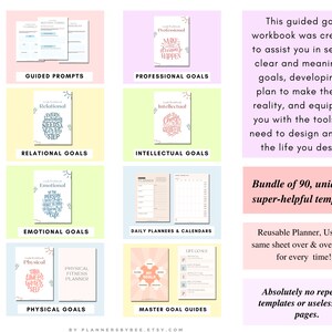 Life Goals Planner, Best Goal Setting Digital Printable Workbook ...