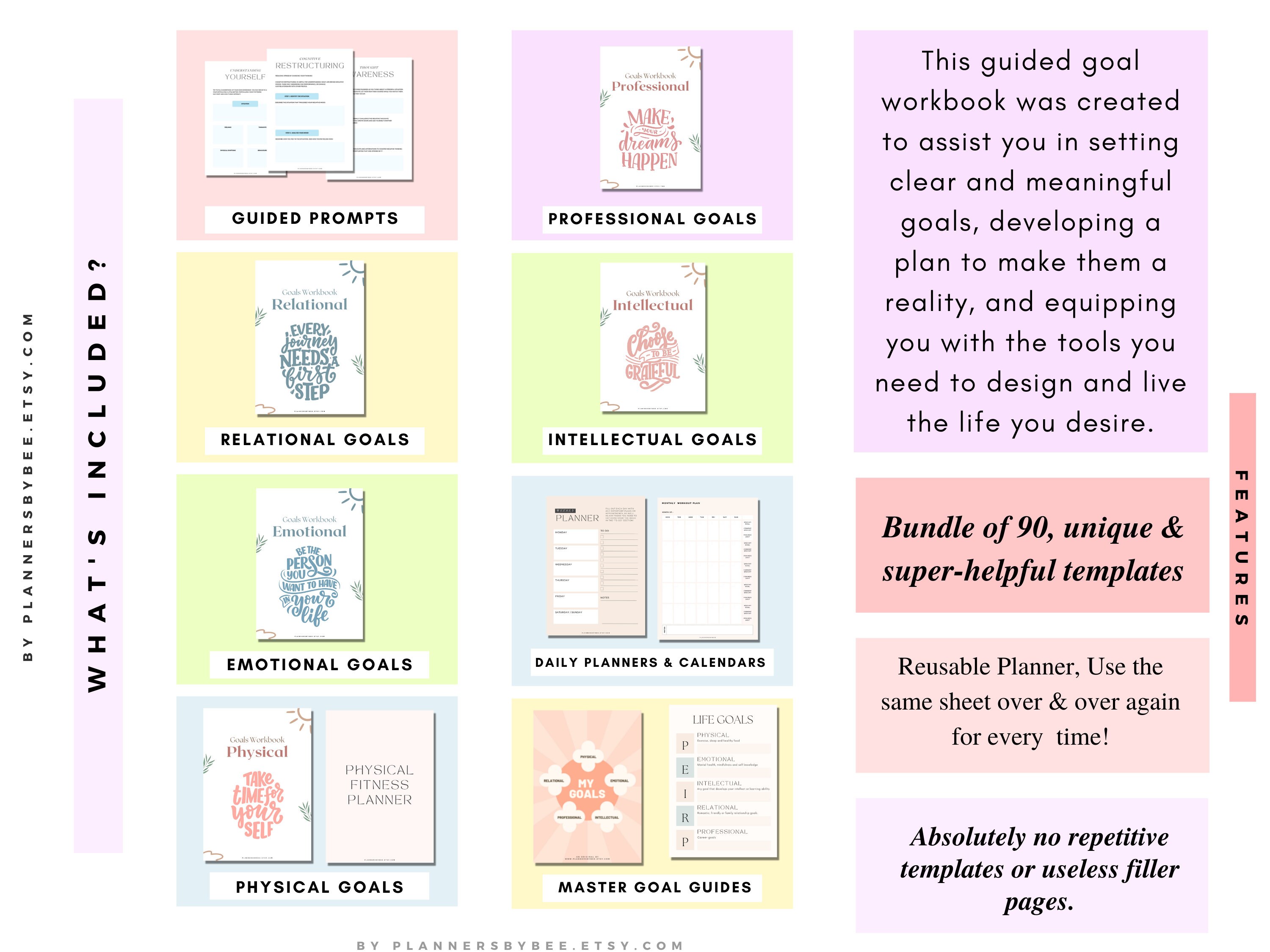 Life Goals Planner Best Goal Setting Digital Printable - Etsy