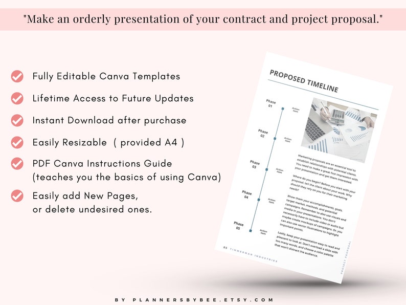 Project Proposal Template Project Proposal Presentation - Etsy