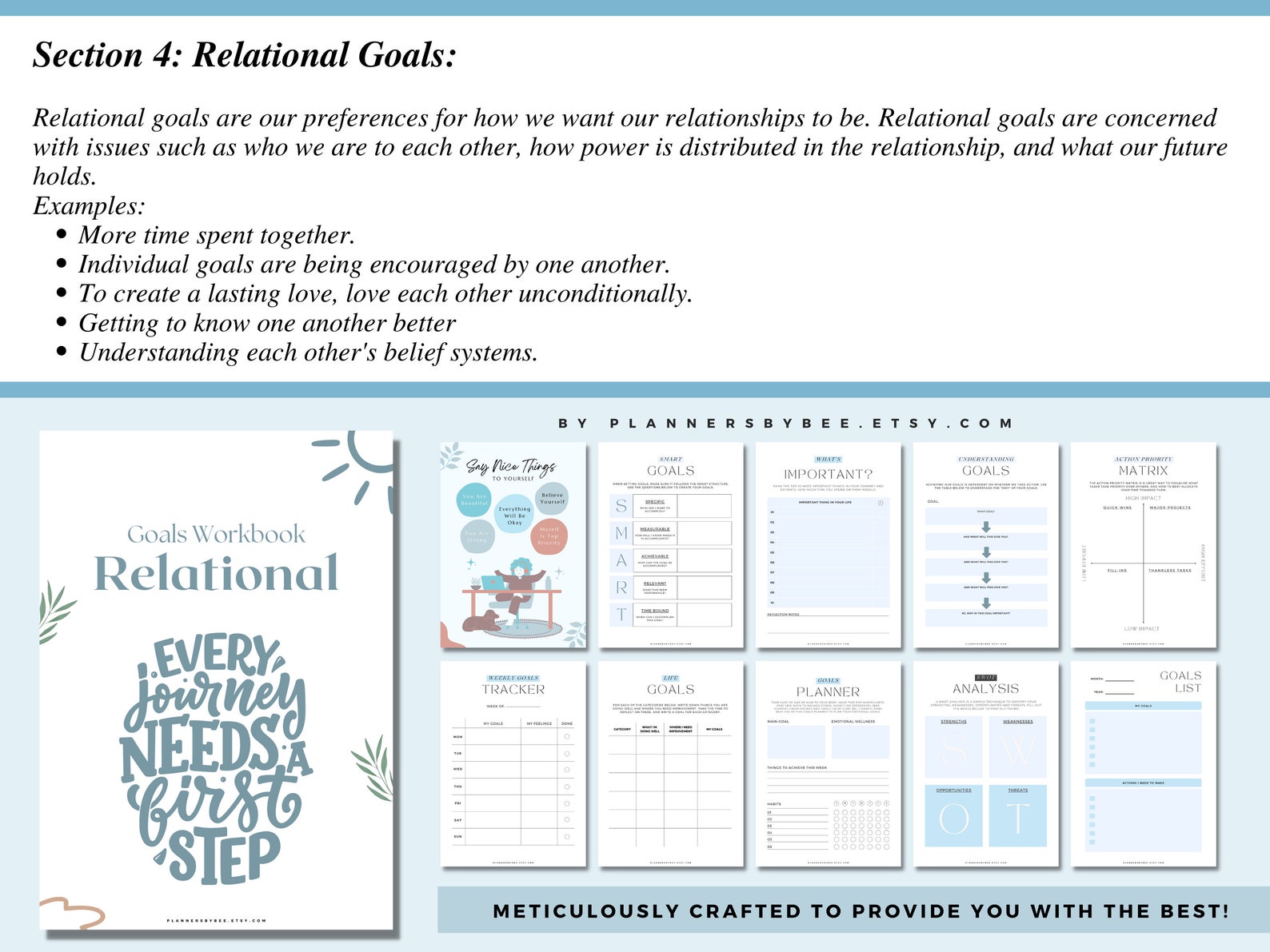 Life Goals Planner Best Goal Setting Digital Printable - Etsy