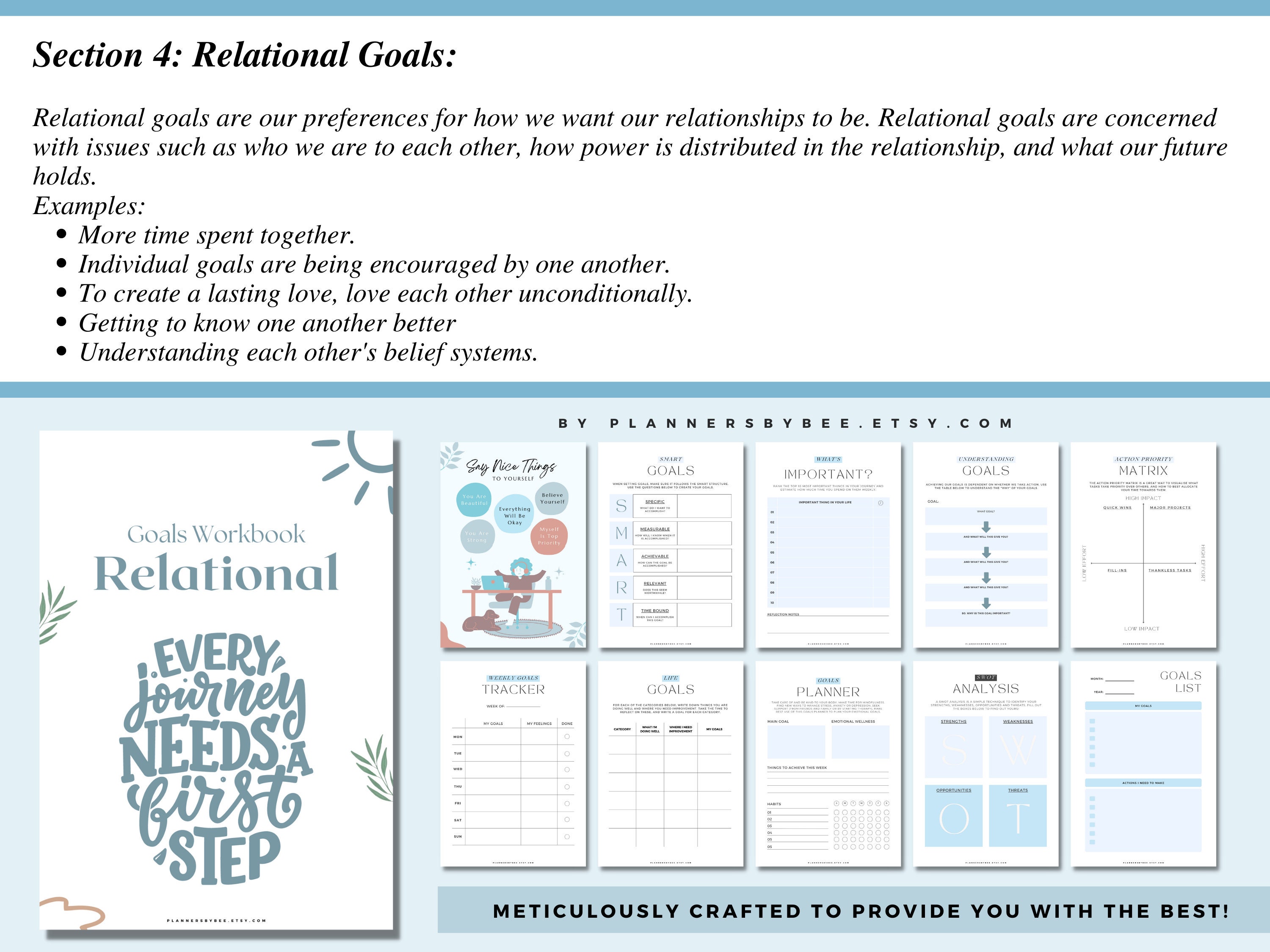 Life Goals Planner Best Goal Setting Digital Printable - Etsy