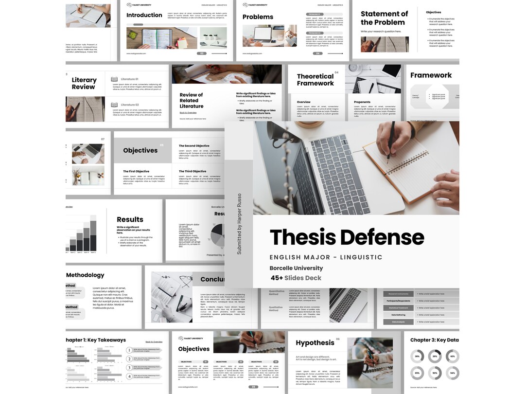 Canva Presentation Template Thesis Minimalist Template Thesis Defense ...