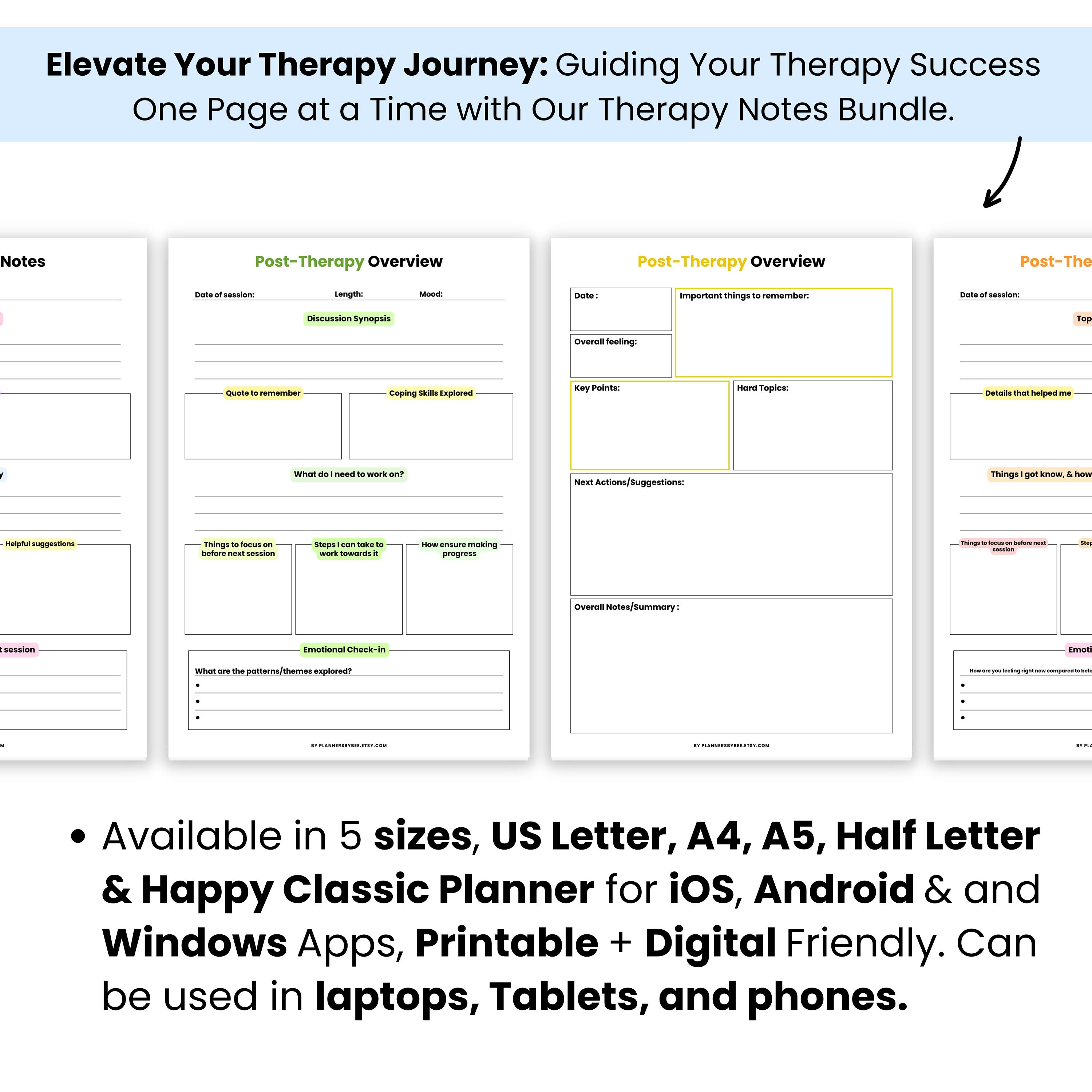 Mental Health Notes Therapist Sheets Therapy Log Therapist - Etsy