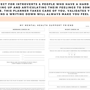 Mental Health Planner Daily Mental Awareness Activity Planner Best ...