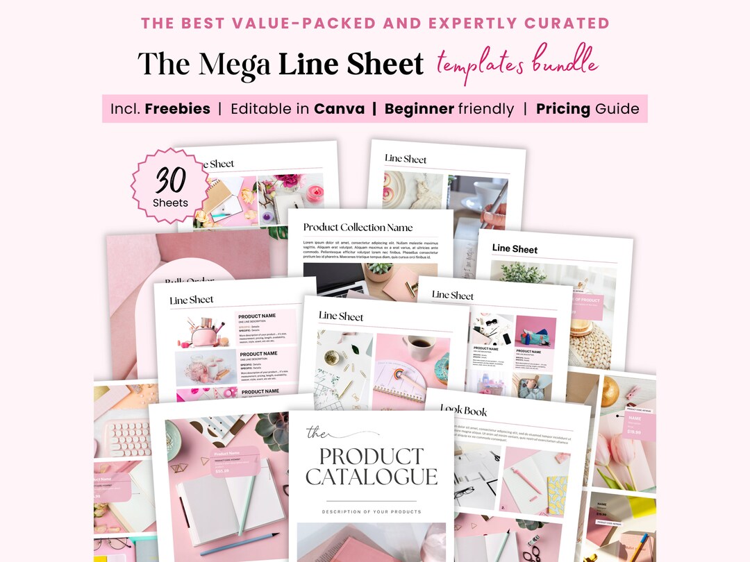Line Sheet Template Canva Wholesale Line Sheet Catalog Line Sheet ...