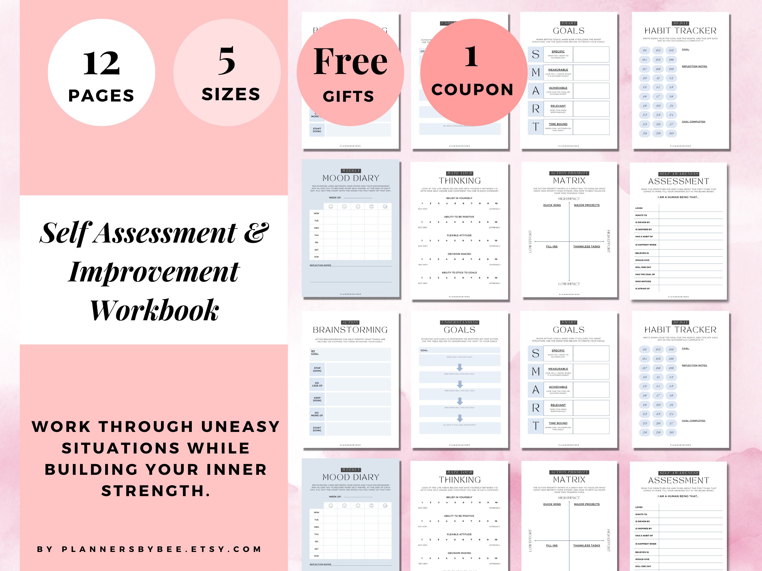 Self Care Journal Self Awareness Kit Self Care Planner Self - Etsy