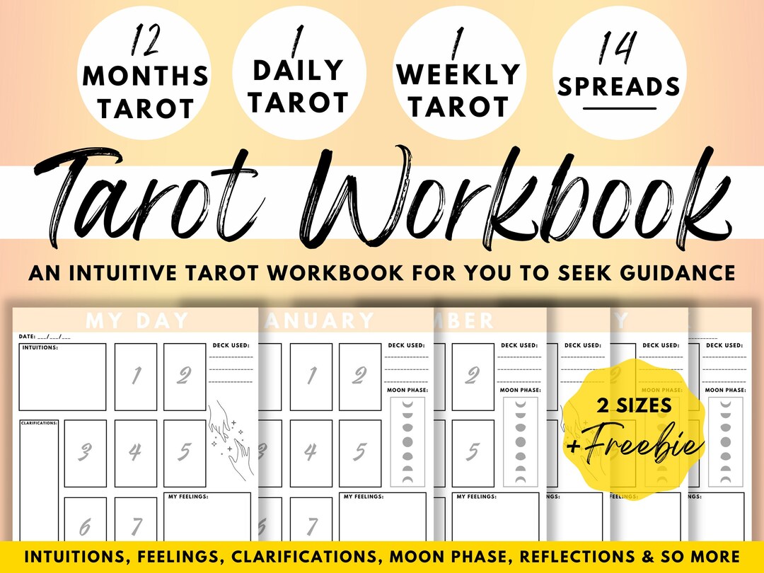 Tarot Workbook, Tarot Spreads, Tarot Journal Printable, Tarot Stickers ...