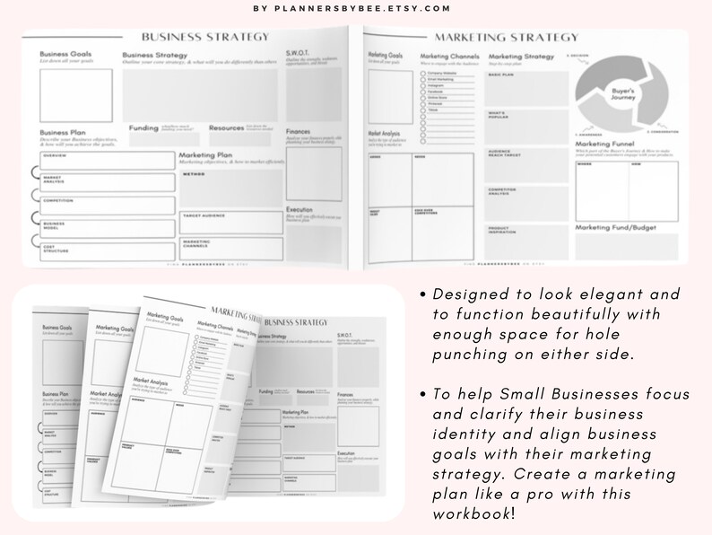 Business Plan Template Business & Marketing Plan Business - Etsy