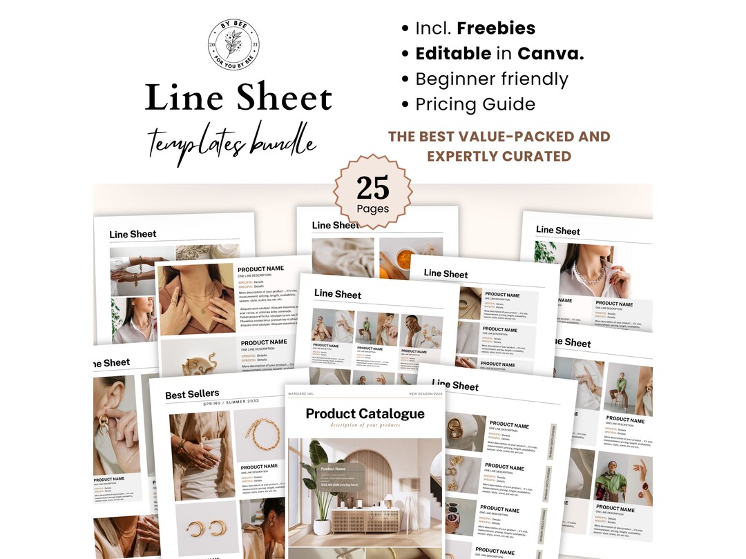 25 Editable Line Sheet Templates! Wholesale Catalog, Pricing & Services ...