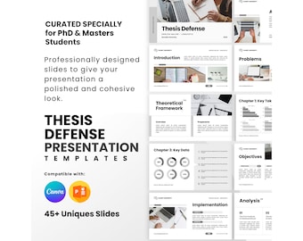 Thesis Defense Presentation Template Phd Masters MA Academic Viva ...