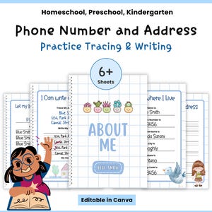 Editable Kids Safety Important Info Writing Practice, Write Names ...