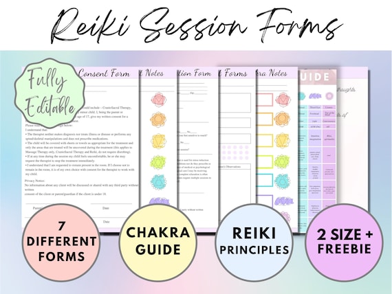 Reiki Post-session Form Bundle Reiki Session Form Bundle | Etsy