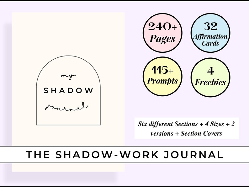 Shadow Work Journal Pages Workbook Enlightenment Journal - Etsy
