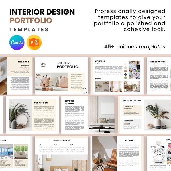 Interior Design Project Book Template - Etsy