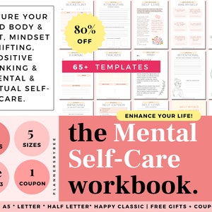 Mental Health Self-care Worksheet, Mindfulness Wellness, Mental Health ...