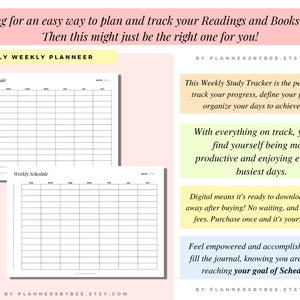 Week at a Glance, Weekly Study Planner Printable, Simple Hourly Weekly ...