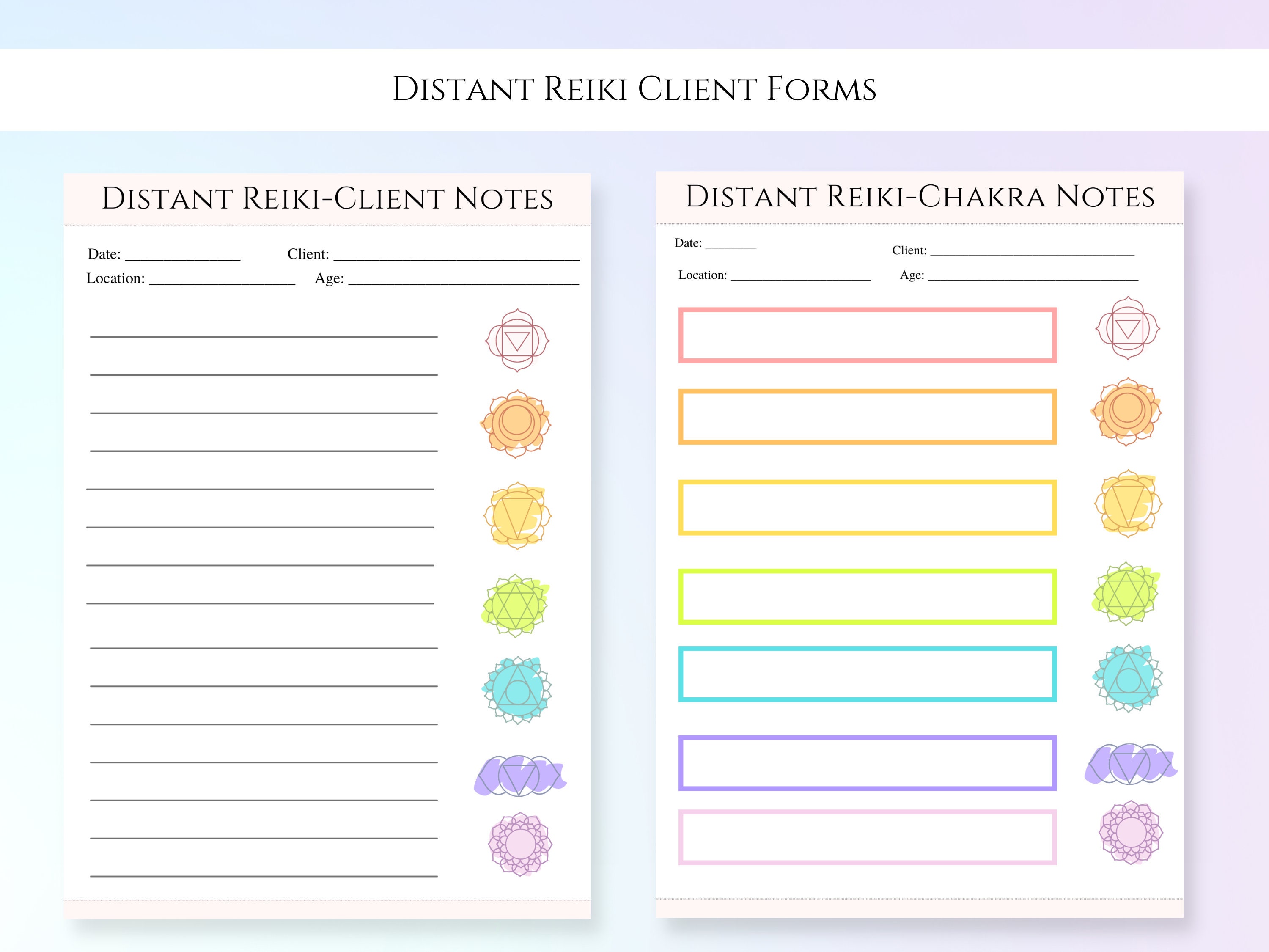 Reiki Post-session Client Forms Reiki Session Form Bundle - Etsy