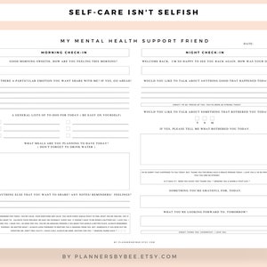 Mental Health Planner Daily Mental Awareness Activity Planner Best ...