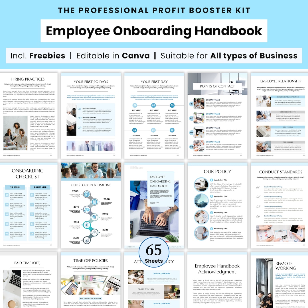 New Hire Template Canva, Employee Onboarding, New Hire Checklist HR ...