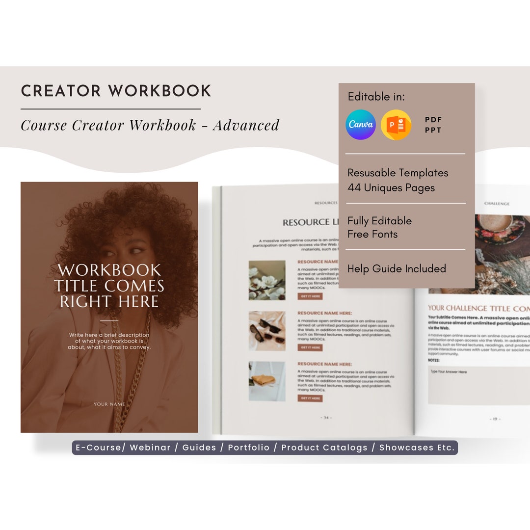 Ebook Template Canva, Editable Coaching Guide Book Canva Templates ...