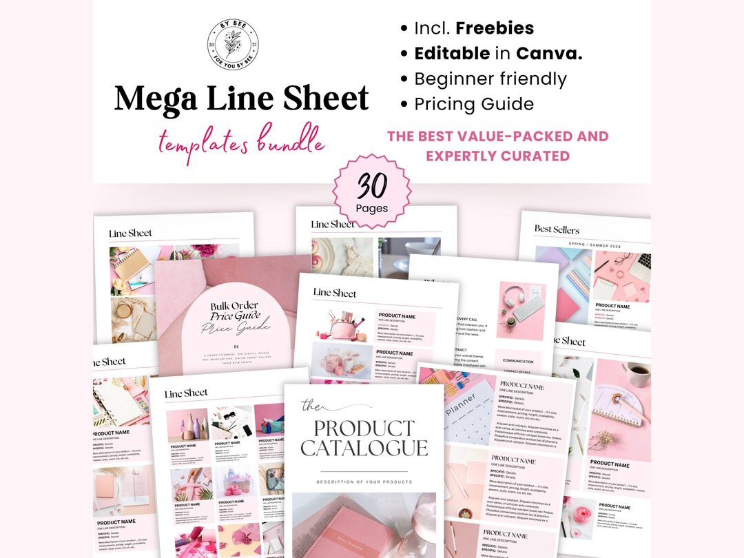 Line Sheet Template Canva Wholesale Line Sheet Catalog Line Sheet ...