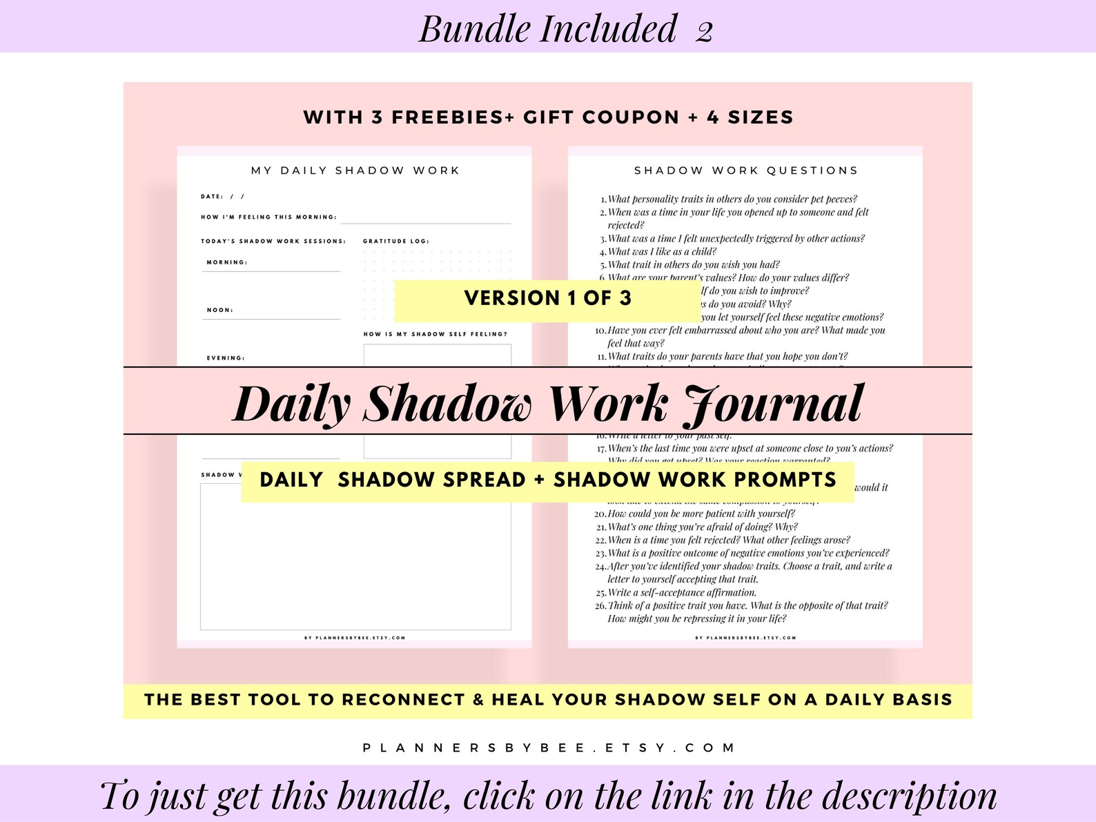 Shadow Work Journal Bundle Printable Shadow Work Shadow Work - Etsy