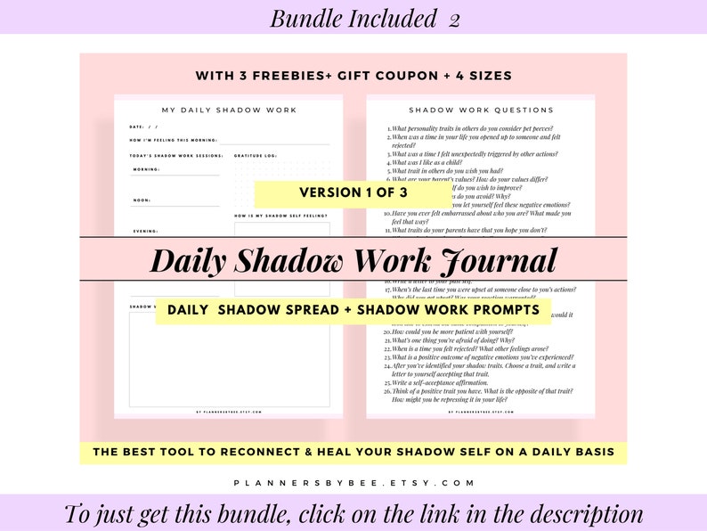 Shadow Work Journal Bundle Printable Shadow Work Shadow Work - Etsy