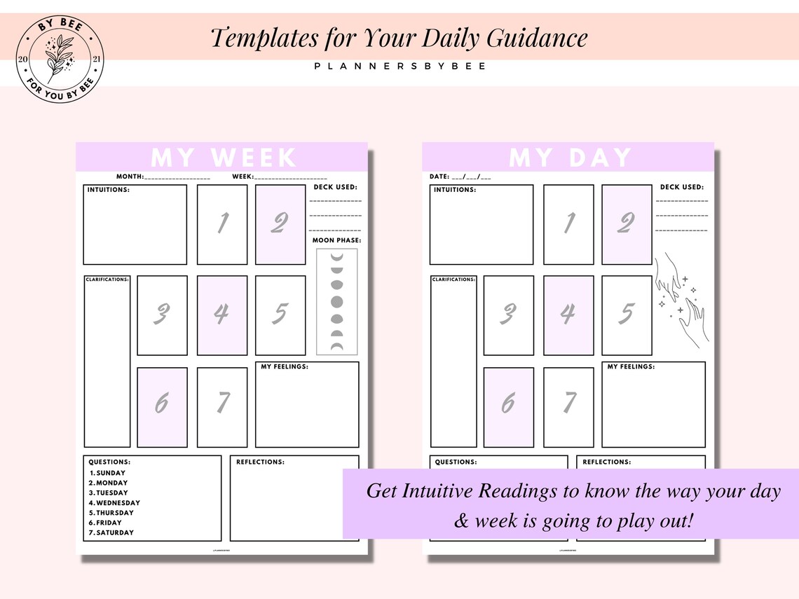 Tarot Workbook Tarot Deck Printable Tarot Journal Bundle Tarot - Etsy