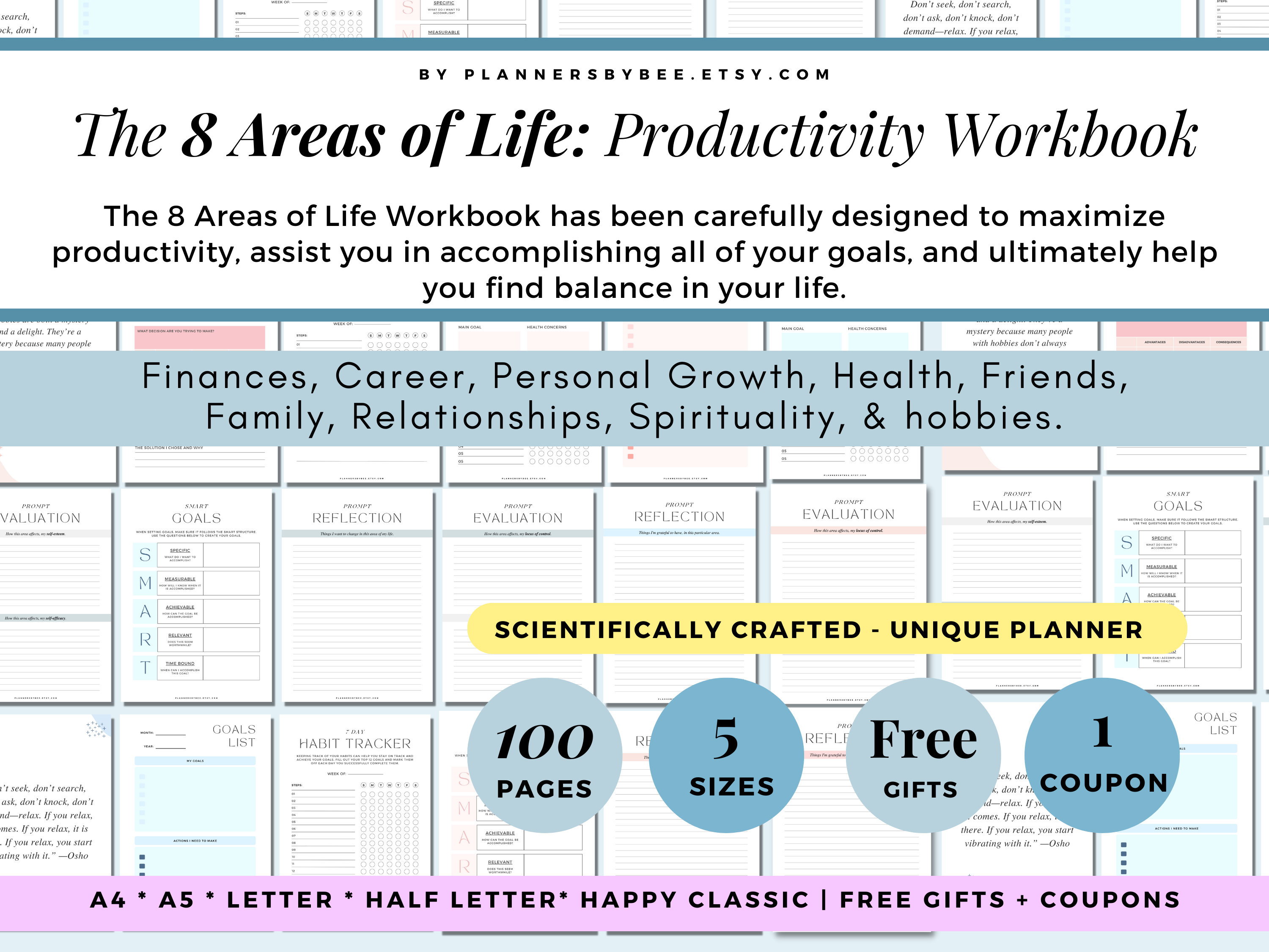 Self Improvement Workbook Self Care & ADHD Brain Goal - Etsy