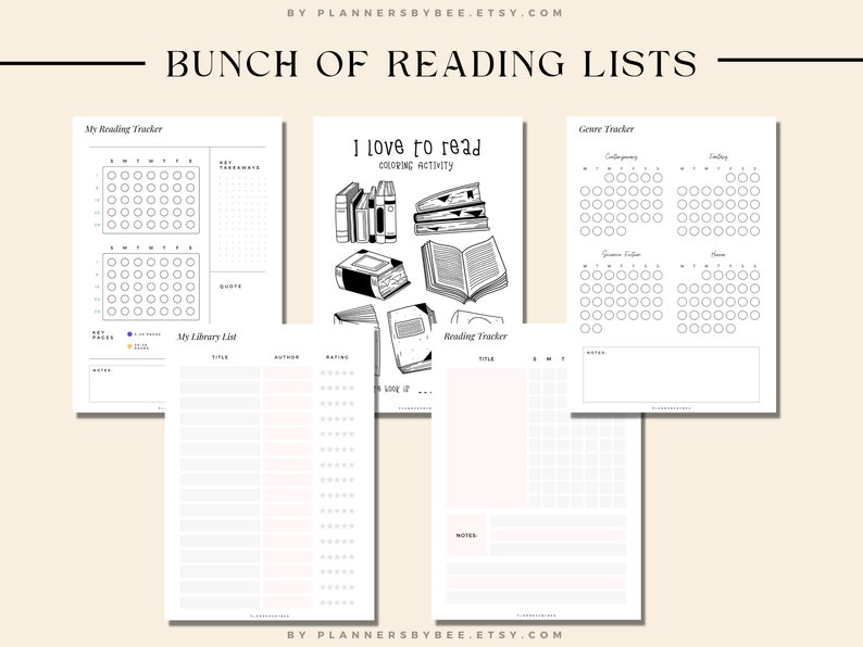 Printable Reading Journal Fillable Reading Journal Reading - Etsy