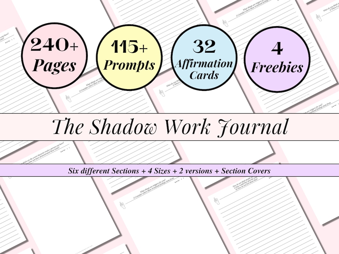 Shadow Work Prompts, Shadow Work Workbook, Shadow Work Oracle Journal ...